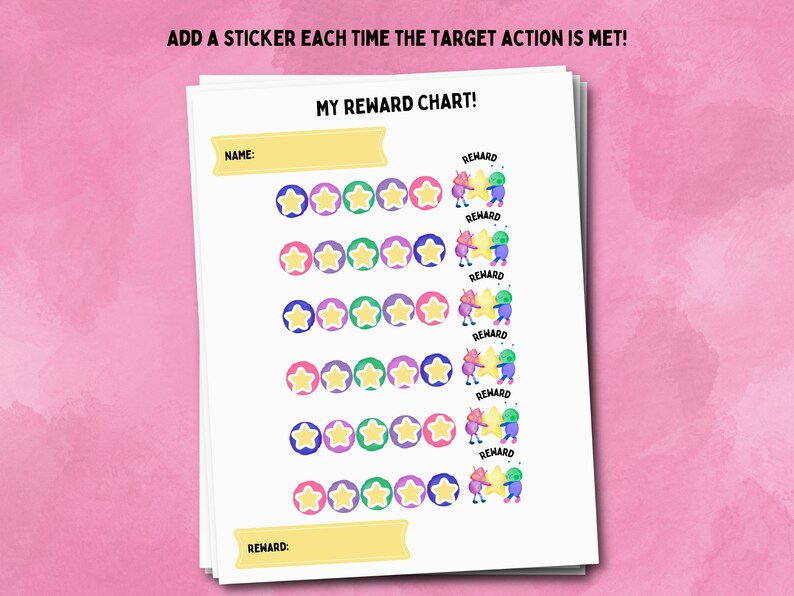 Reward Chart, Toddler Reward Chart, Reward Chart Printable, Kids ...
