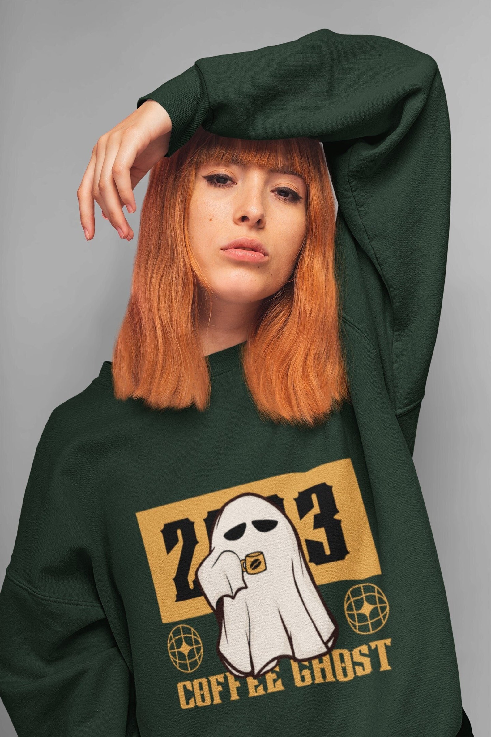 2023 Coffee Ghost Sweatshirt Halloween Themed Sweatshirt - Etsy