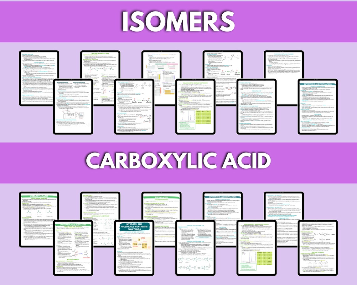 MCAT Organic Chemistry Study Notes Bundle With Question and Answers! - Etsy