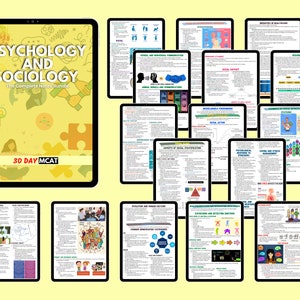 MCAT Psychology and Sociology Study Notes Bundle With Question and ...