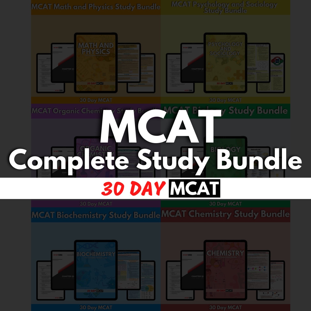 MCAT Complete Study Bundle - Etsy