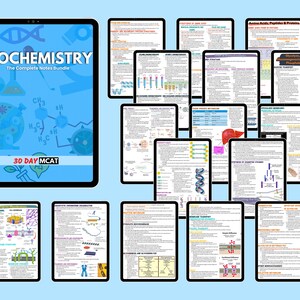 MCAT Biochemistry Study Notes Bundle With Question and Answers! - Etsy