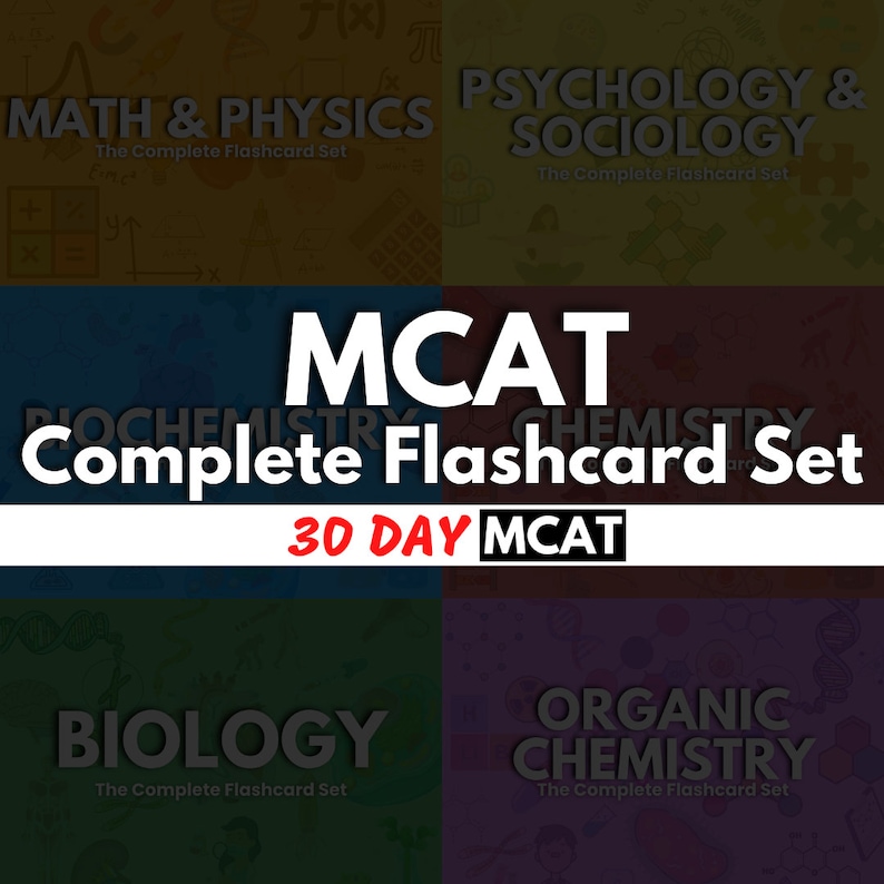 MCAT Complete Flashcard Set - Etsy