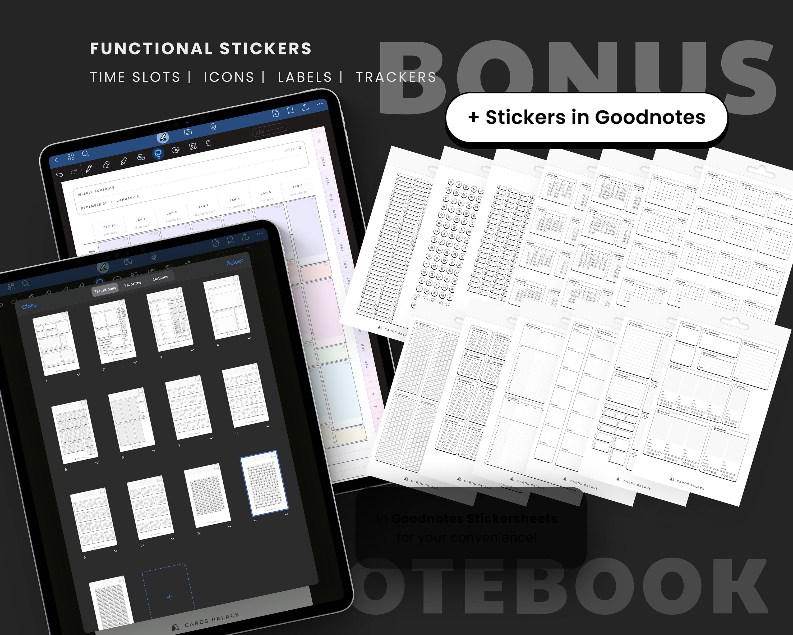 Digital Notebook, Goodnotes Notebooks, Notebook With Tab, Portrait ...