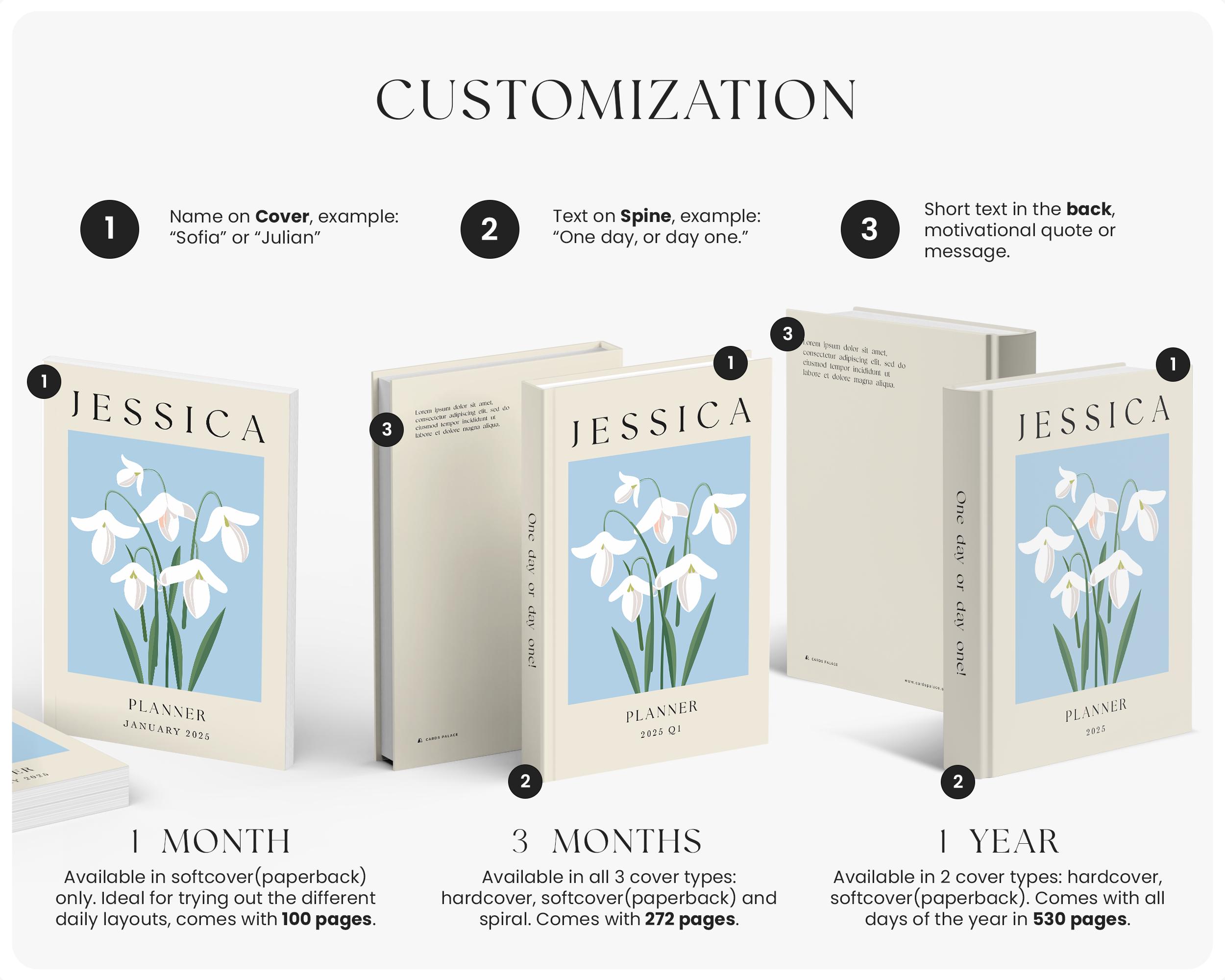 2026 Custom Daily Planner A5 Personalized Weekly Planner Bullet Journal ...
