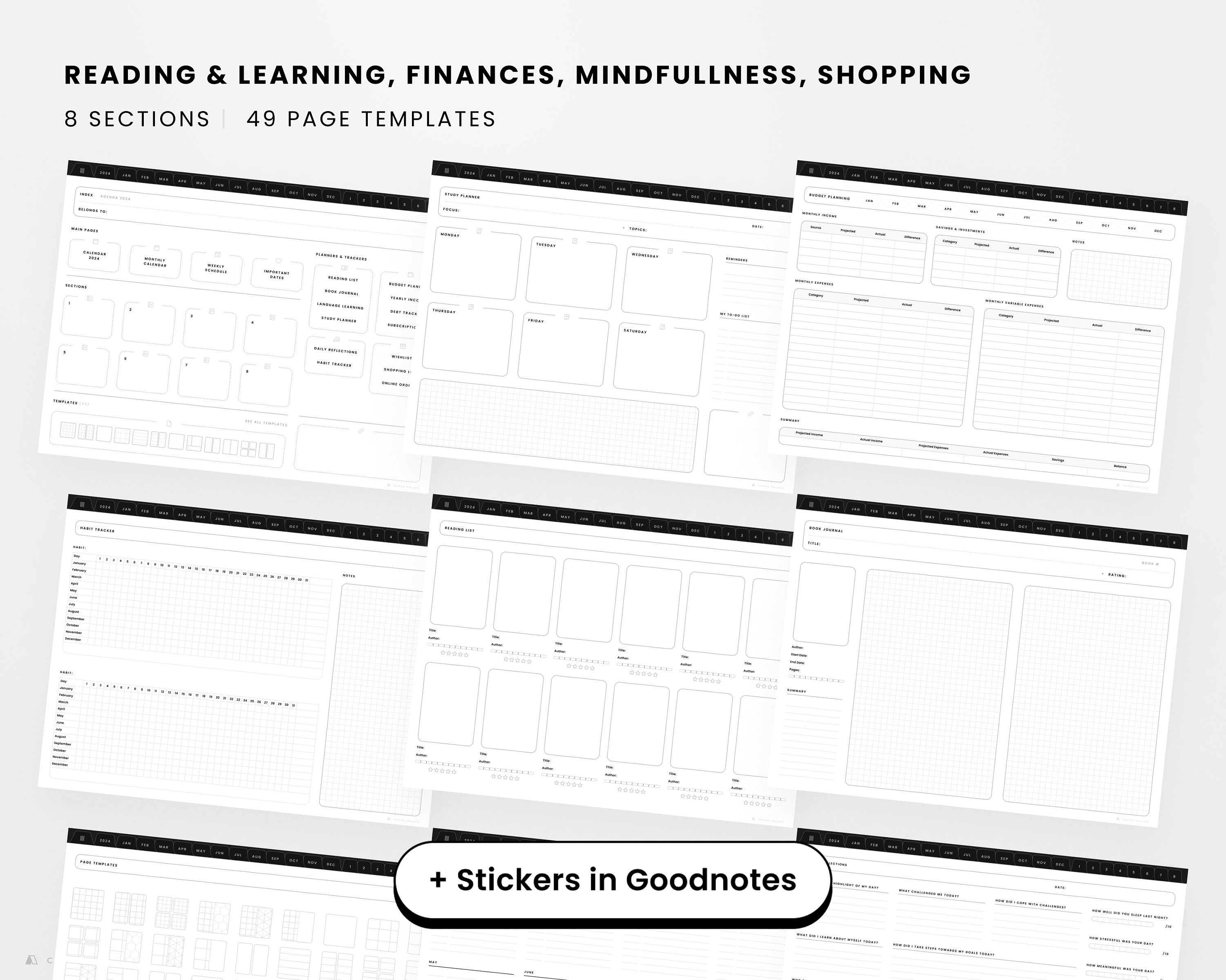 2024 Digital Planner Landscape 2024 Digital Dated Daily Planner Weekly Schedule 2024 Ipad