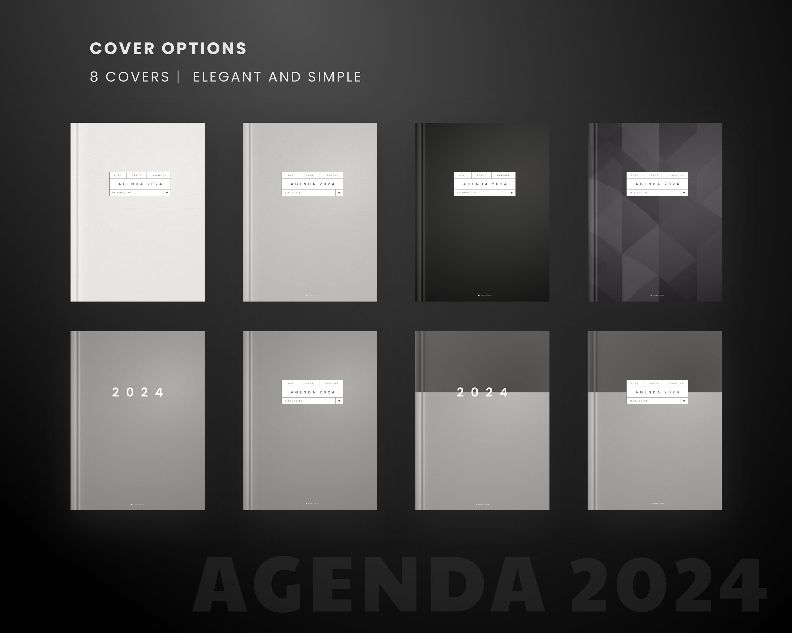 2024 Dark Mode Planner, 2024 Digital Planner in Dark Mode, 2024 Dark ...