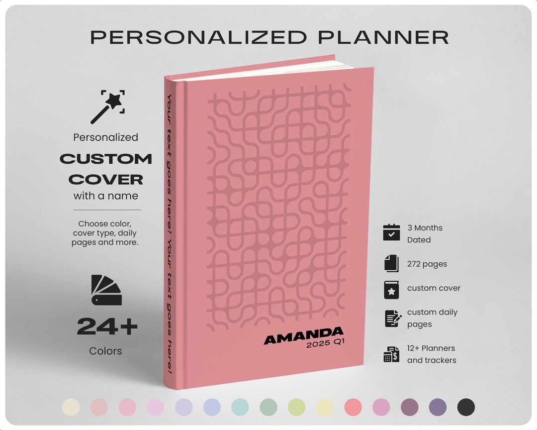 2025 Custom Daily Planner for Men and Women | A5 Personalized Notebook ...