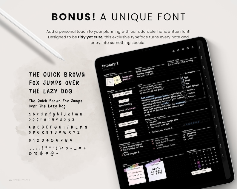 2024 Notability Planner Dark Mode Noteful Goodnotes Dated Digital ...