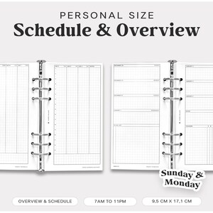 2025 Printable Personal Planner Dated Weekly Personal Size Inserts ...