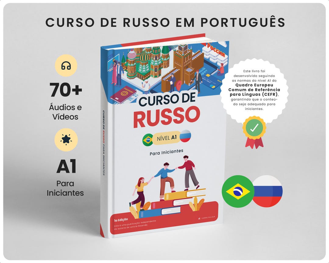 Curso De Russo Em Português Para Iniciantes - Nível A1 - Livro Físico ...