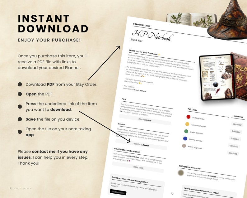 Harry Digital Notebook | Potter Heads | Goodnotes, Noteful, Collanote ...