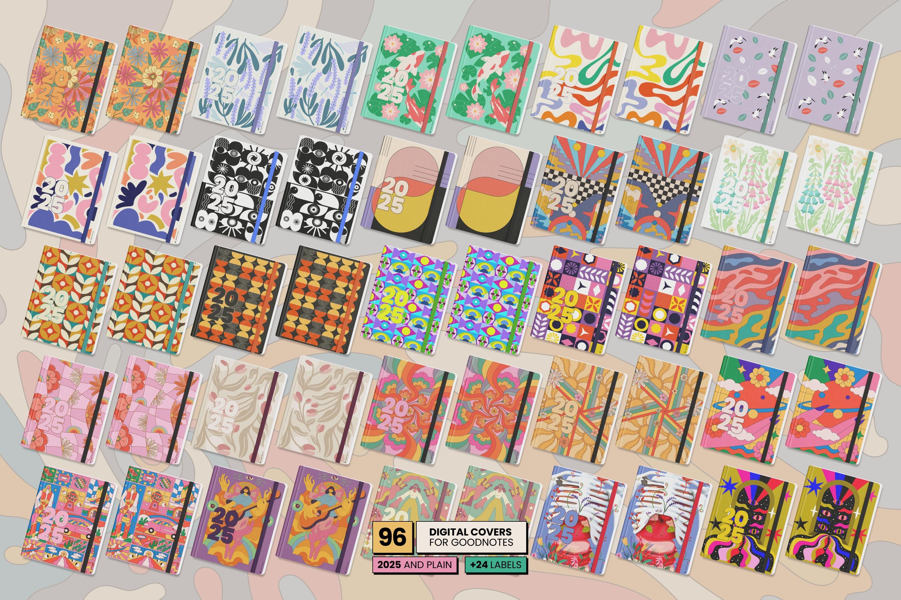 2025 Digital Notebook Covers, Aesthetic, Goodnotes Covers, Samsung ...