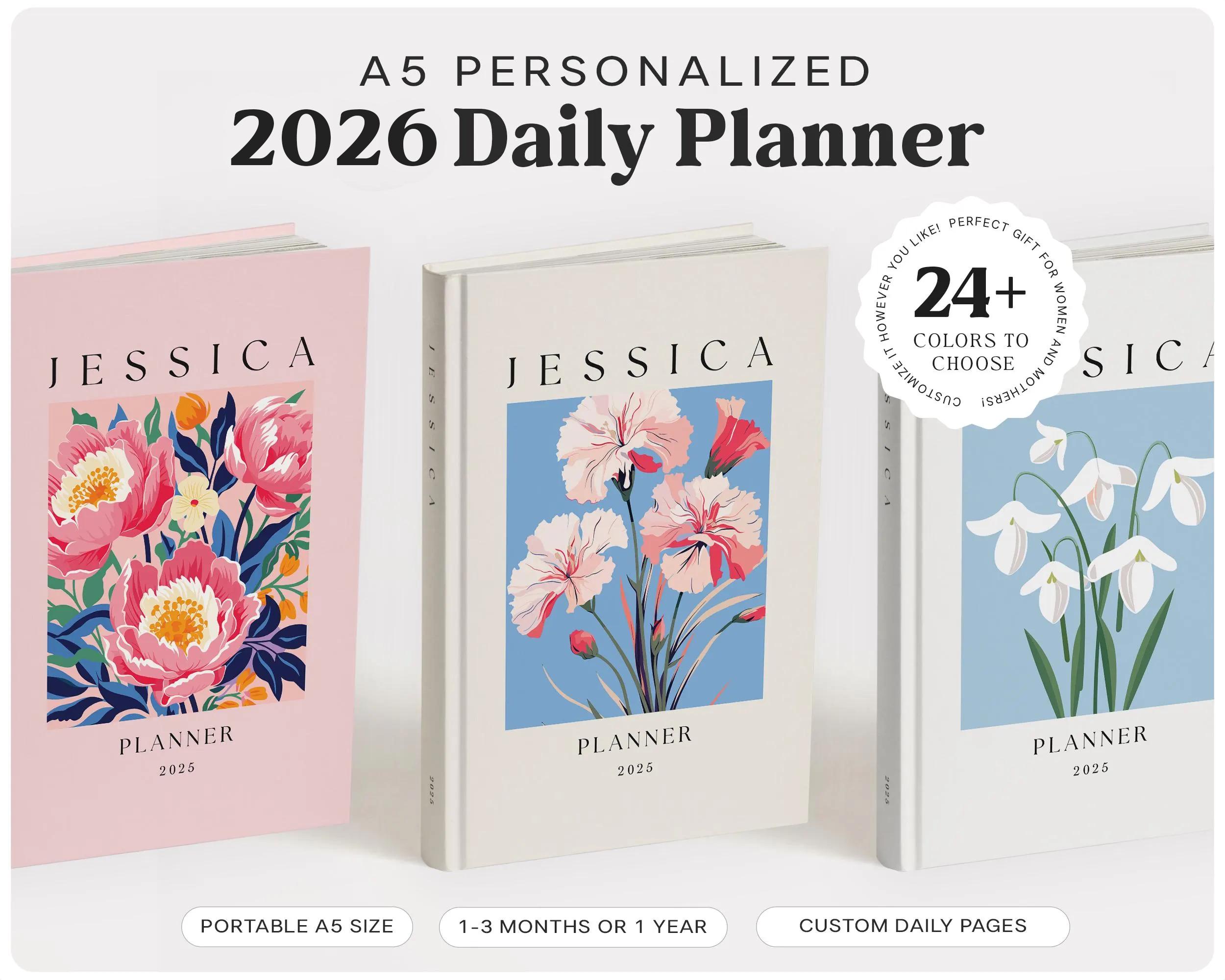 2026 Custom Daily Planner A5 Personalized Weekly Planner Bullet Journal ...