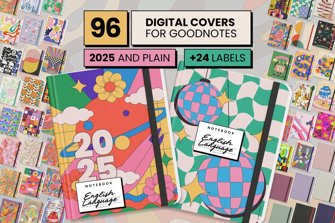 2025 Digital Notebook Covers, Aesthetic, Goodnotes Covers, Samsung ...
