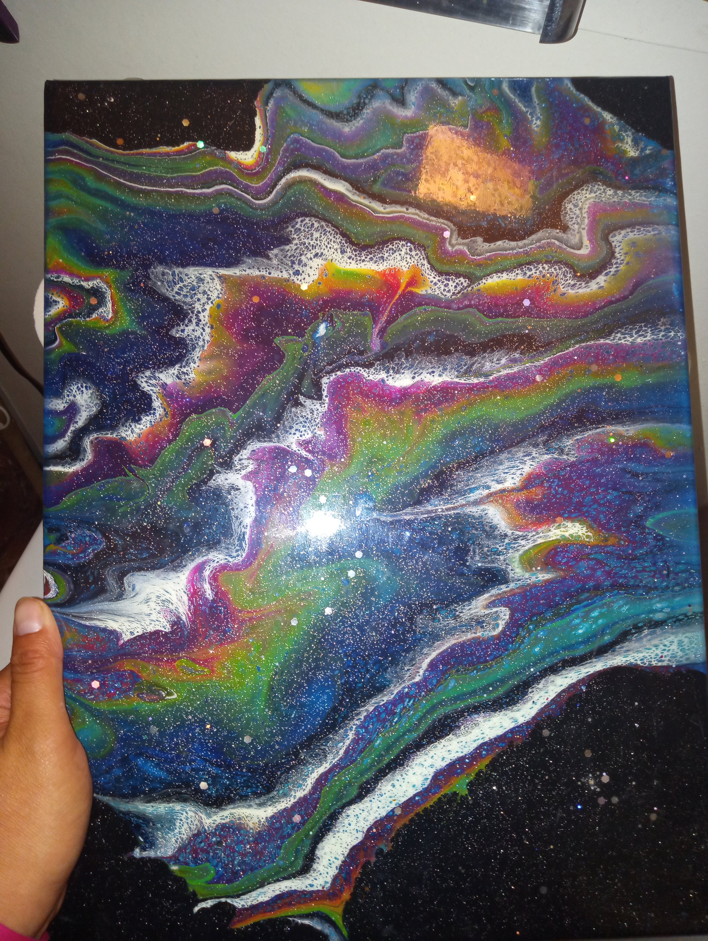Cosmic Oil Spill Abstract Painting - Etsy