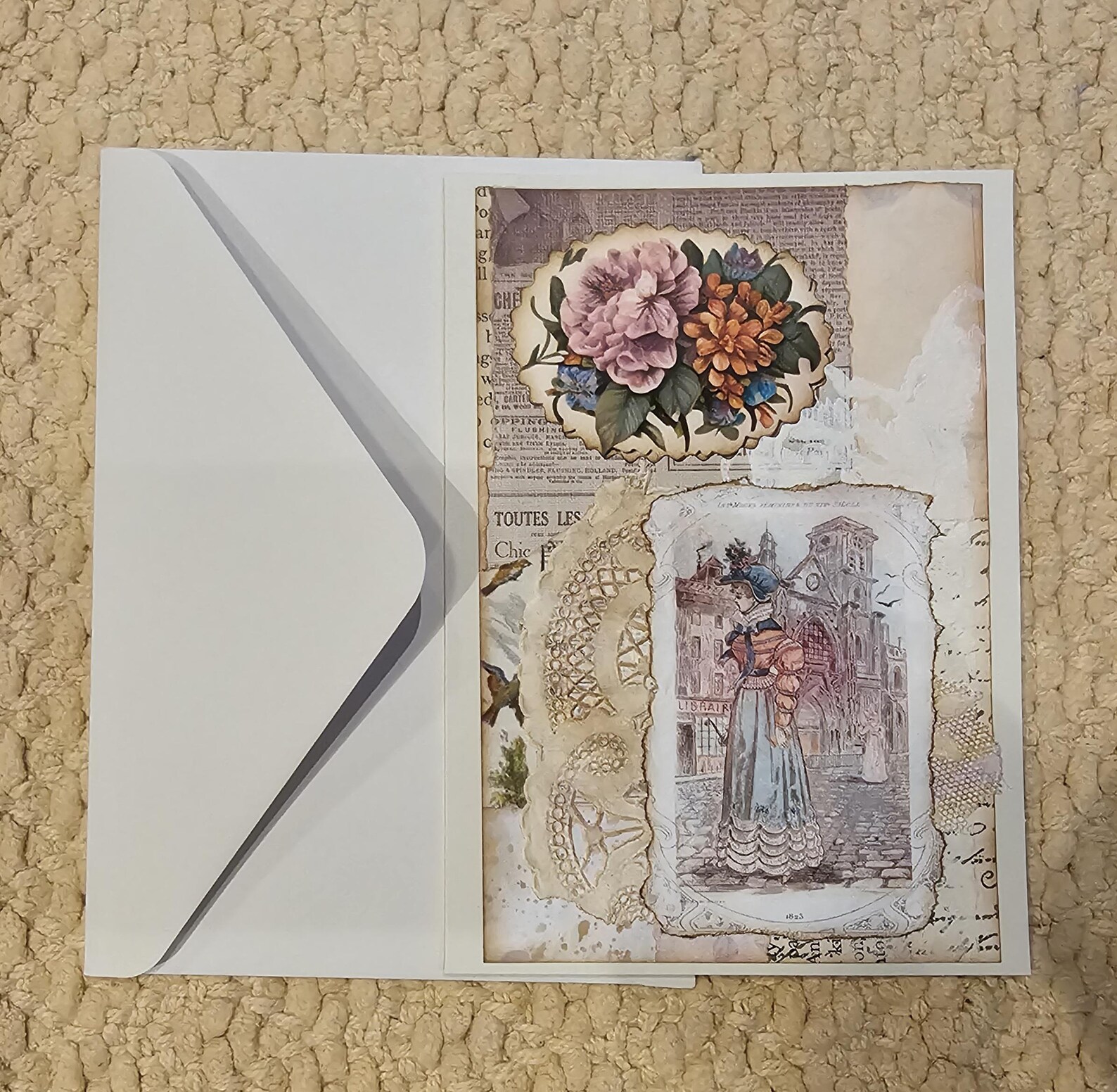 Vintage Floral Card Set - Etsy