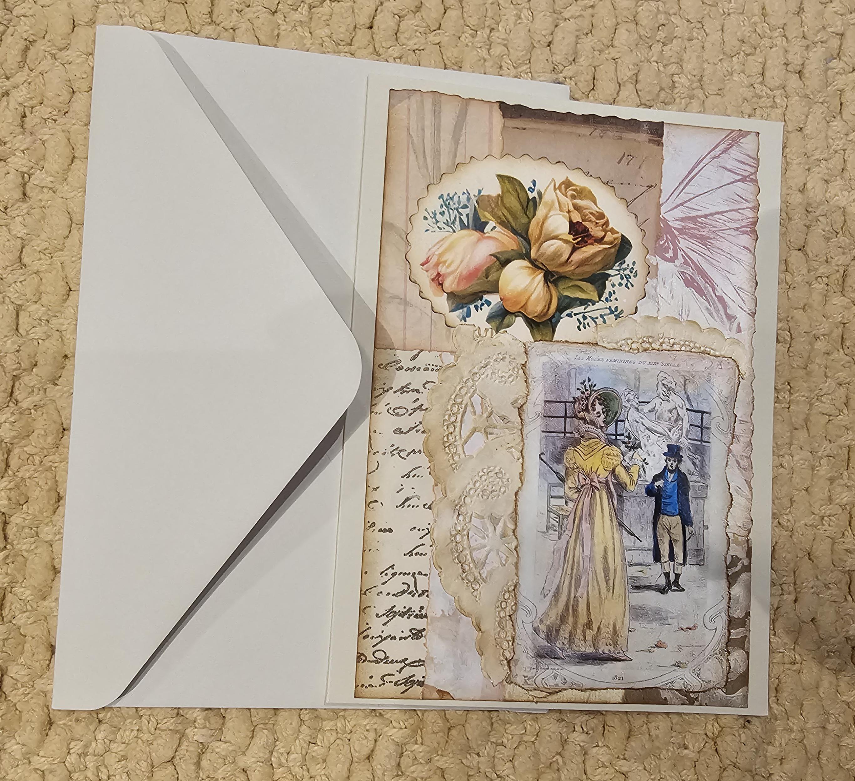 Vintage Floral Card Set - Etsy