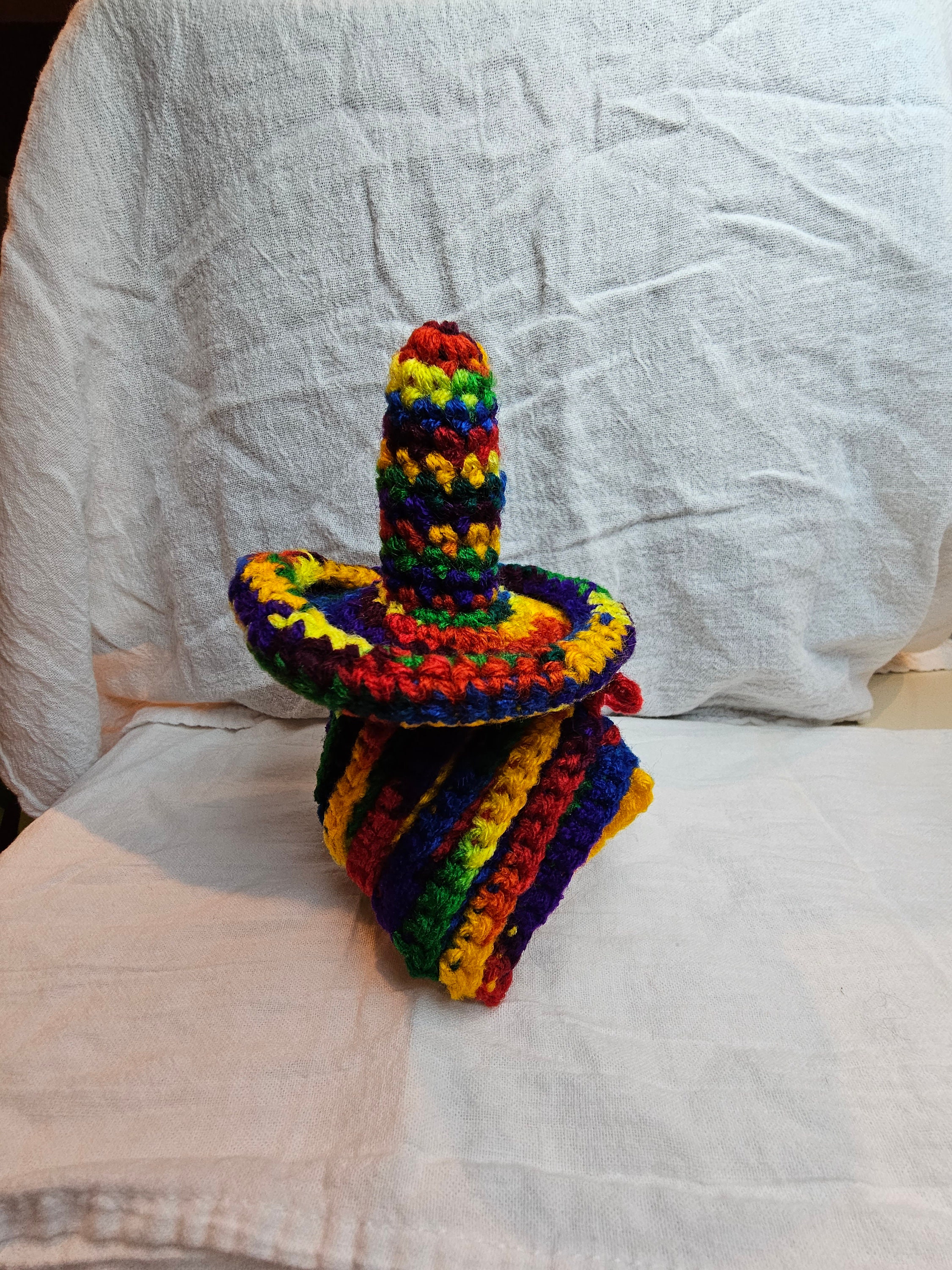 Crocheted Hot Sauce Bottle Cover in Bright Mexicana Colors, 2oz Bottle ...