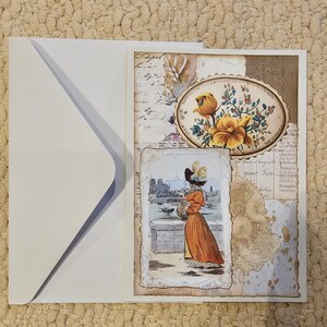 Vintage Floral Card Set - Etsy