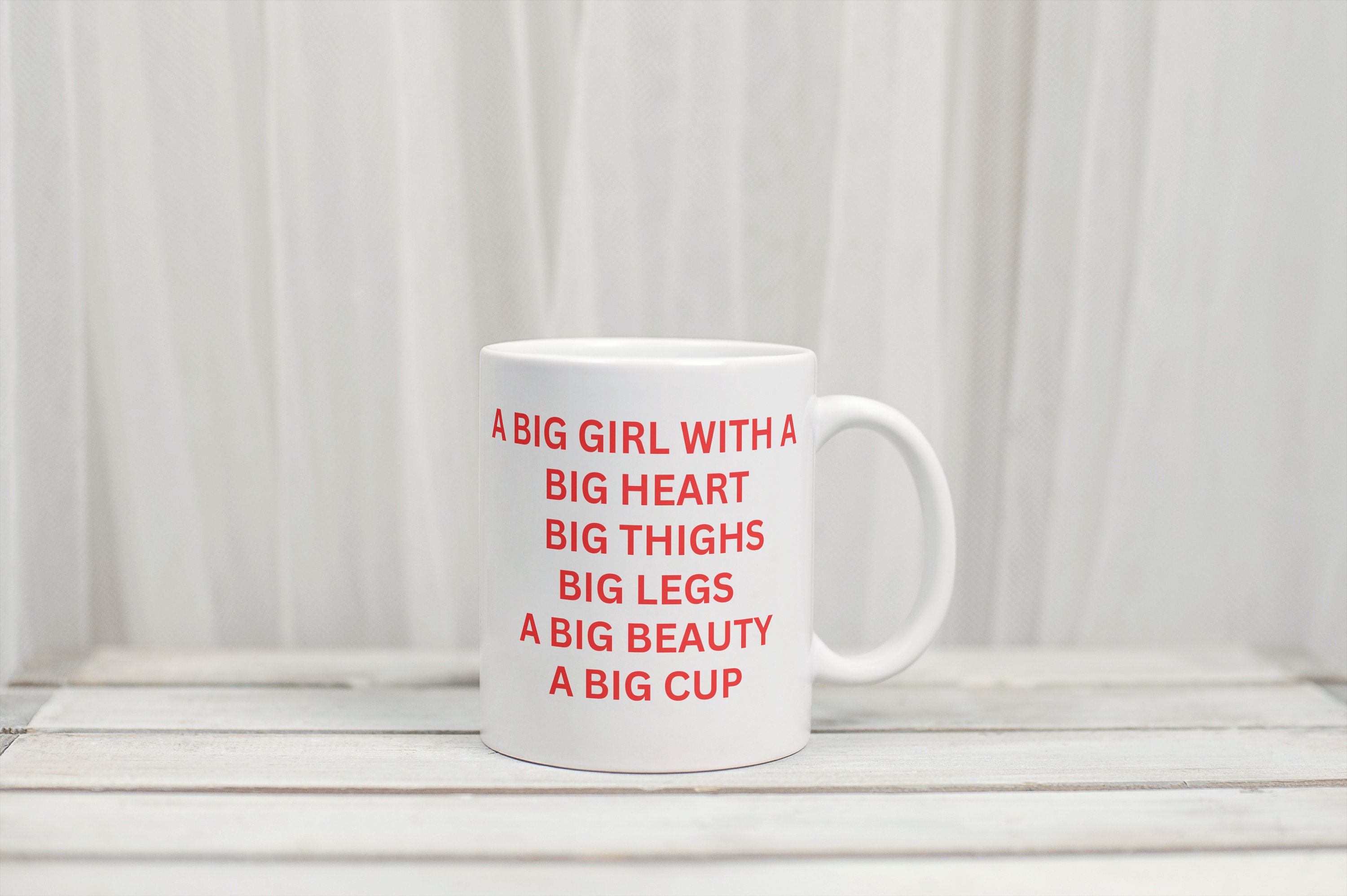 Mug, Plus Size Woman, Coffee Cup, Big and Beautiful, Curvy, Worded Cup ...