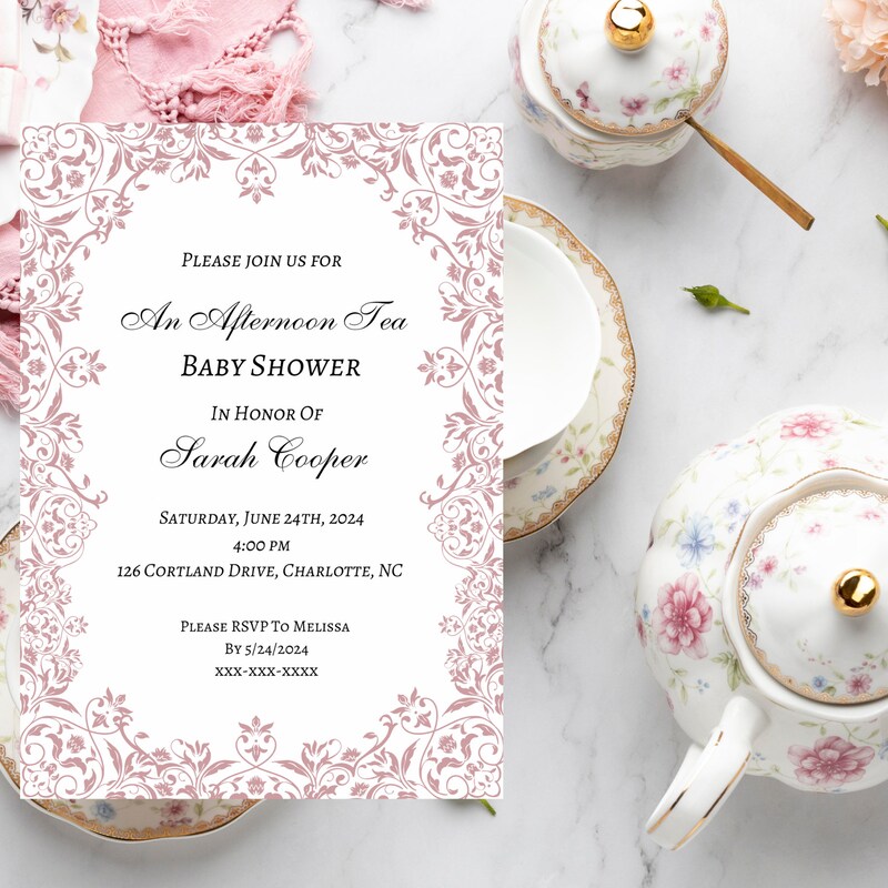 Afternoon Tea Invitation - Etsy