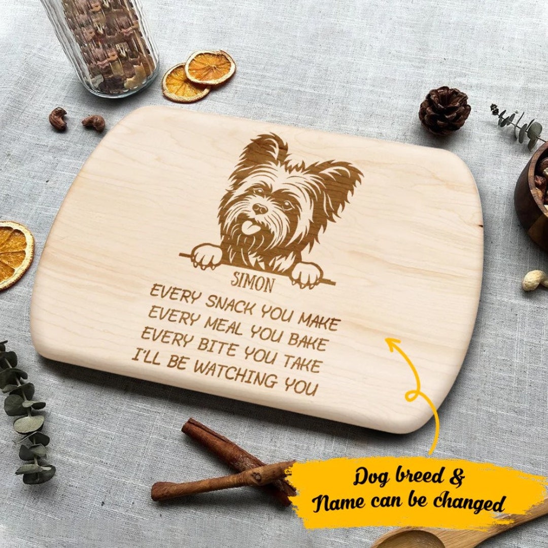 Yorkshire Terrier Every Snack You Make Personalized Hardwood Oval ...