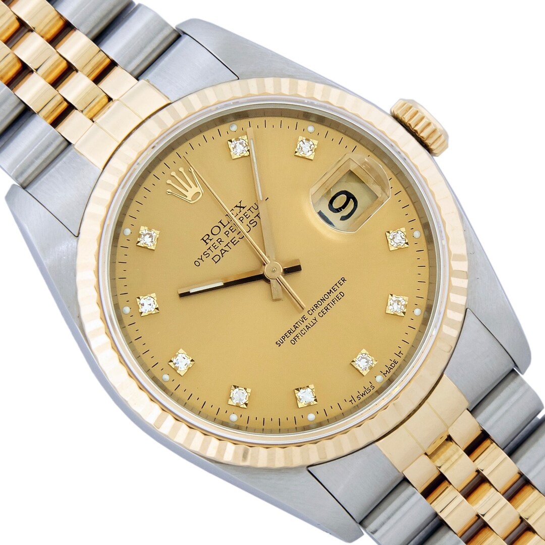 Rolex Mens 36MM Quickset 2 Tone Gold and Steel Champagne - Etsy