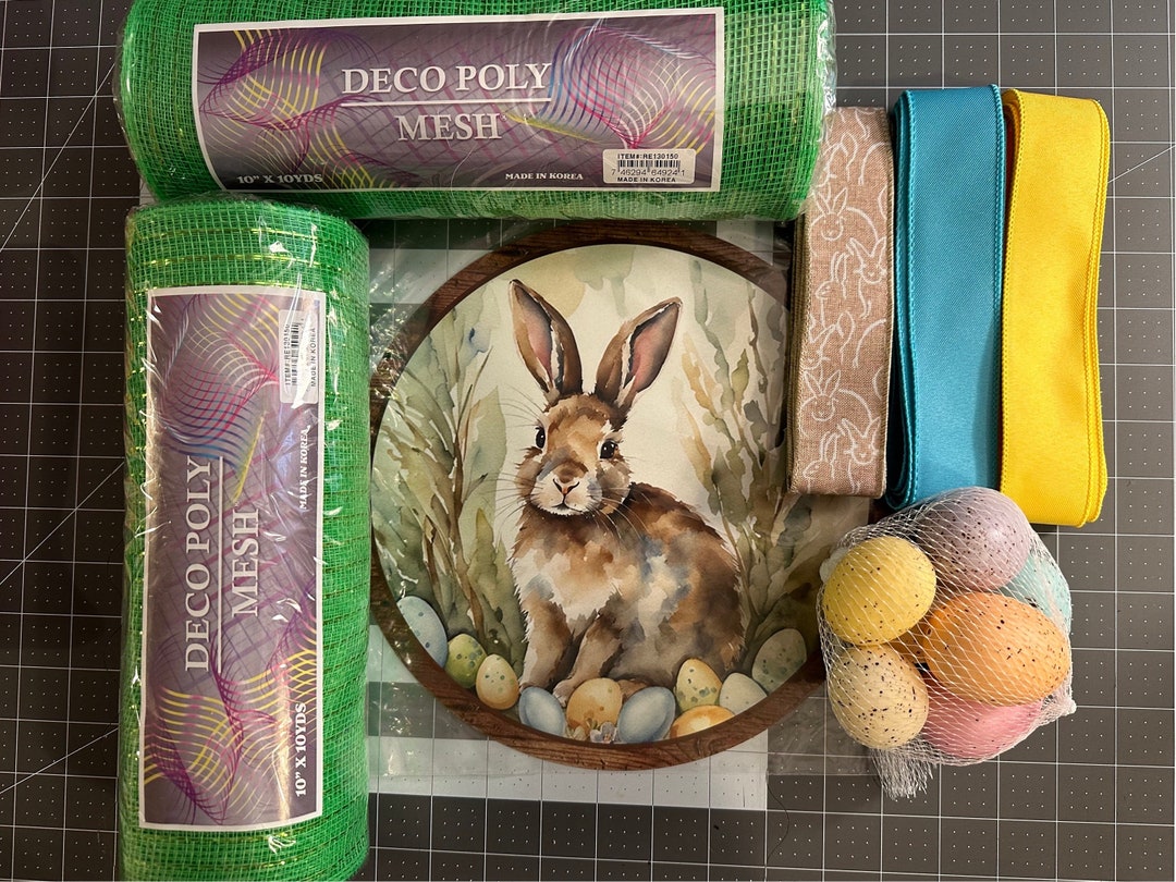 Easter Bunny Wreath Kit - Etsy