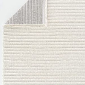 Cream Soft Textured Carpet Rug Living Room Kitchen Woven Carpet 5'2 X 7 ...