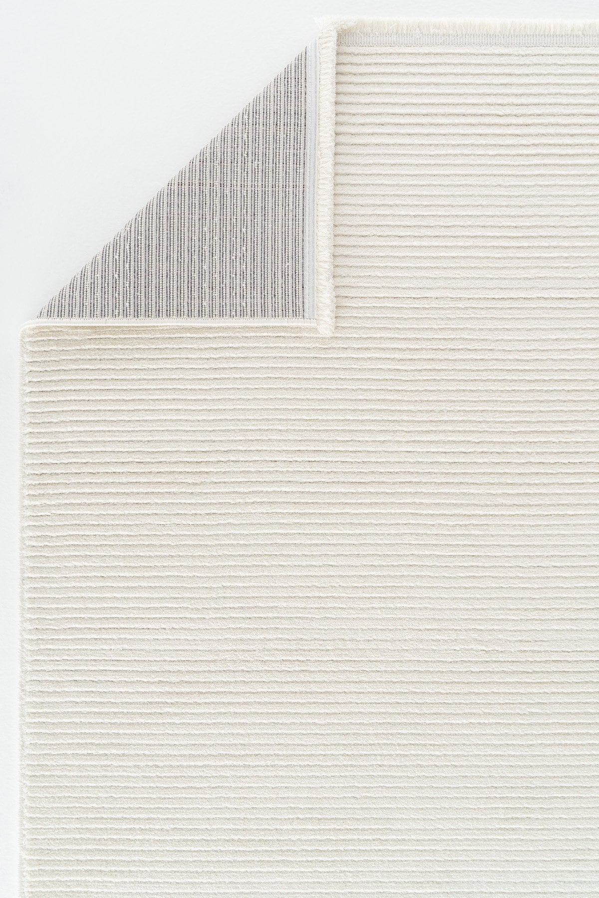 Cream Soft Textured Carpet Rug Living Room Kitchen Woven Carpet 5'2 X 7 ...