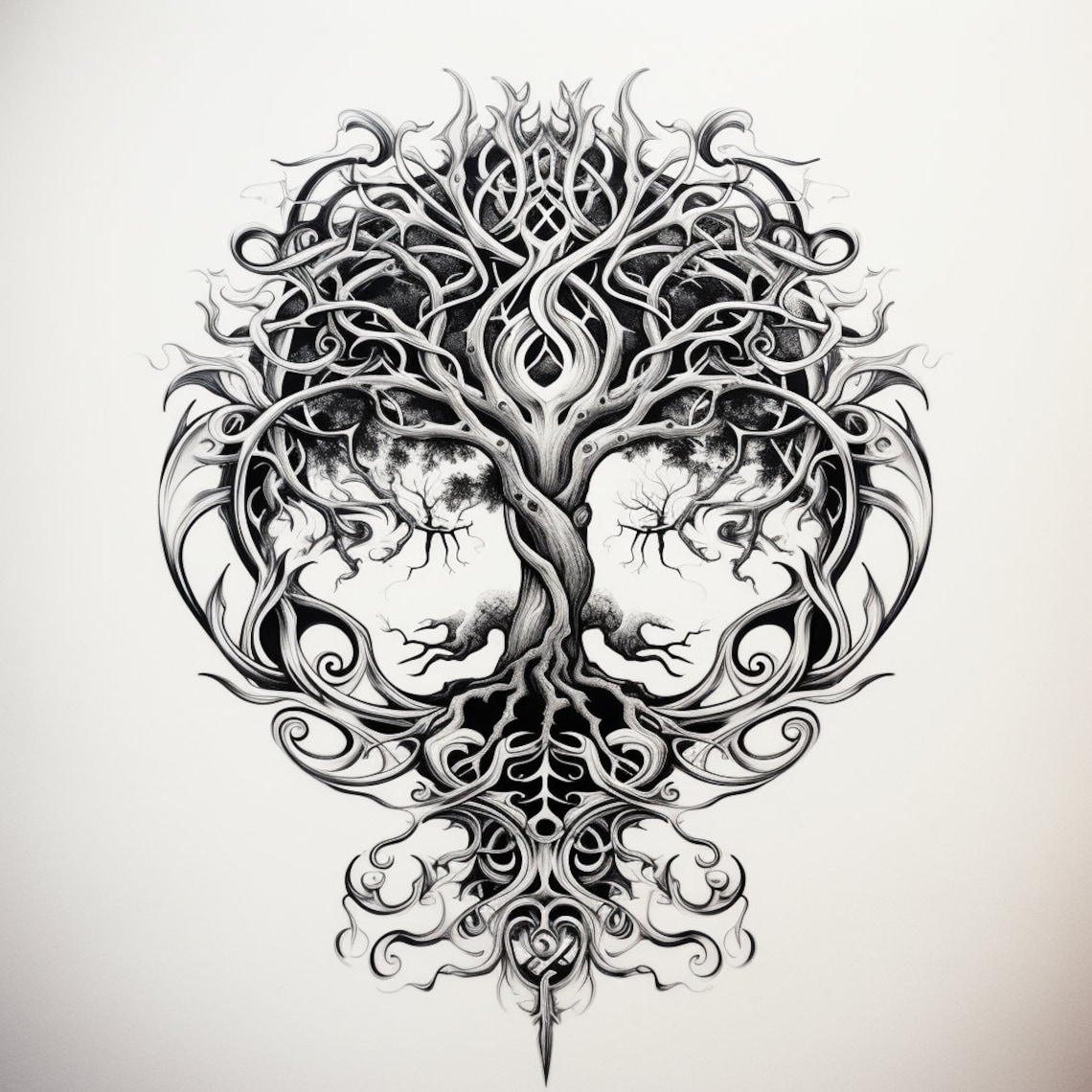 Tree of Life Tattoo Design 1 - Etsy