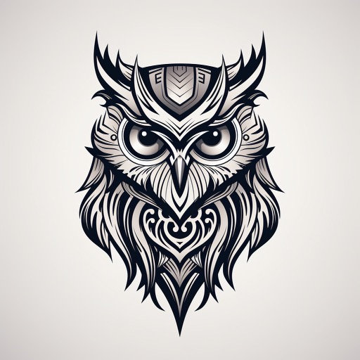 Tribal Owl Tattoo Design 1 - Etsy Canada