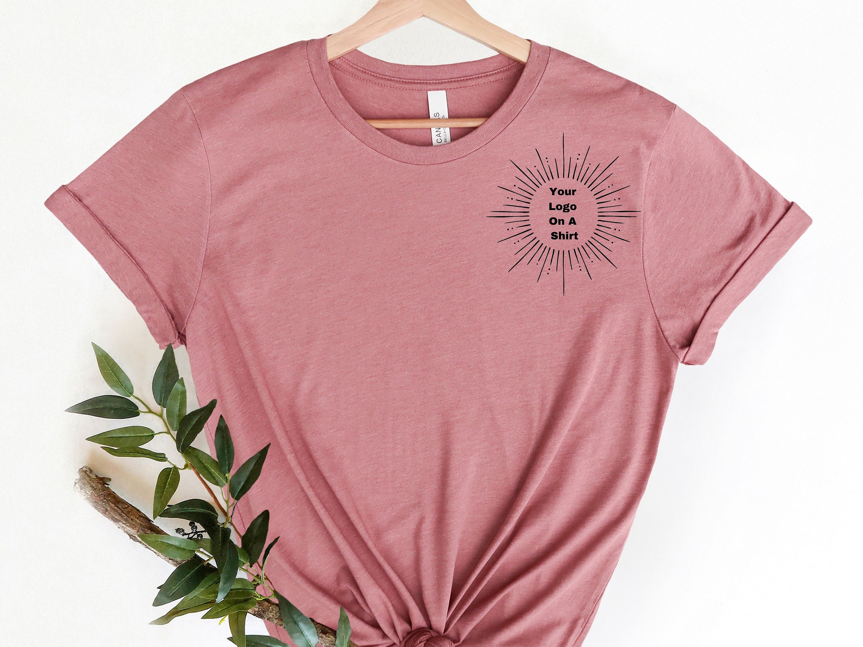 Customised Logo on a Shirt FRONT and BACK, Team Logo Here T-shirt ...