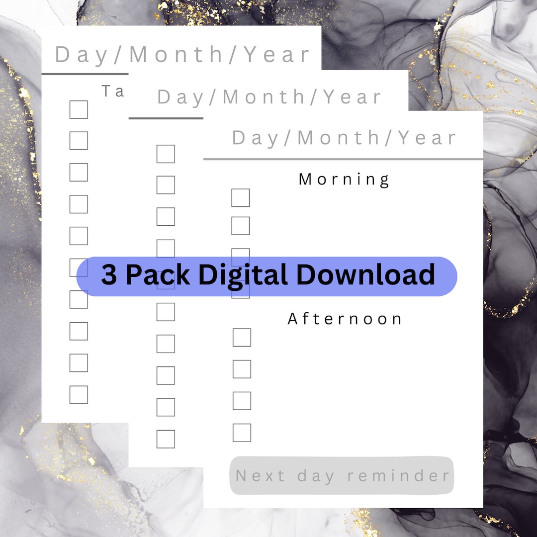 3 Pack Daily Checklist Letter and A5 Sizes - Etsy