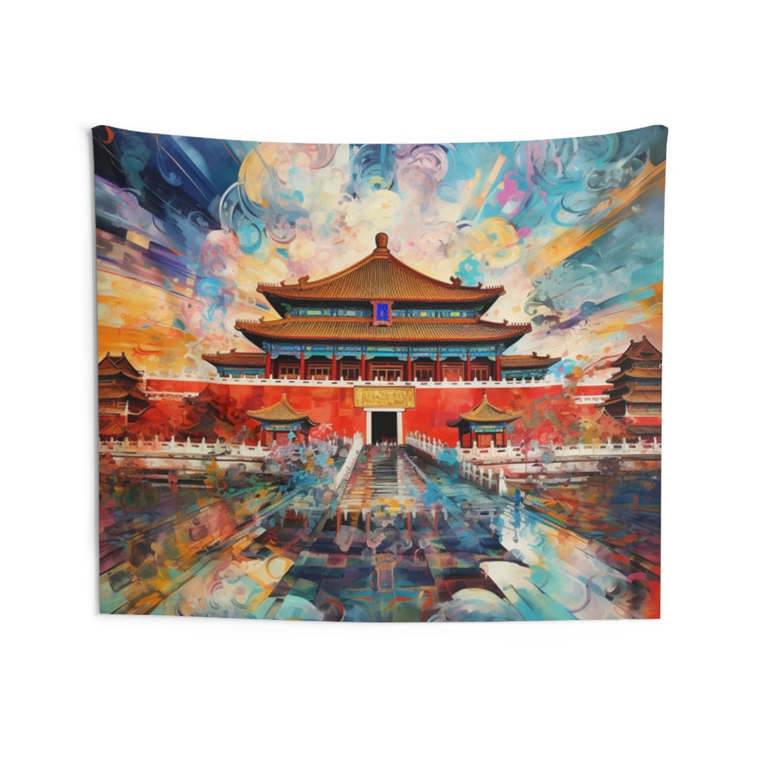 Famous Forbidden City Vibrant Colors Indoor Wall Tapestries - Etsy