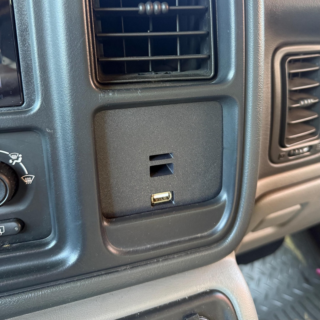 Dash Cubby Phone Mount (optional USB) Port for 1999 - 2006 Silverado ...