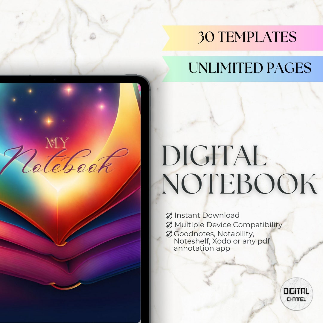 Digital Notebook, Goodnotes Notebook, Digital Journal, Notebook ...