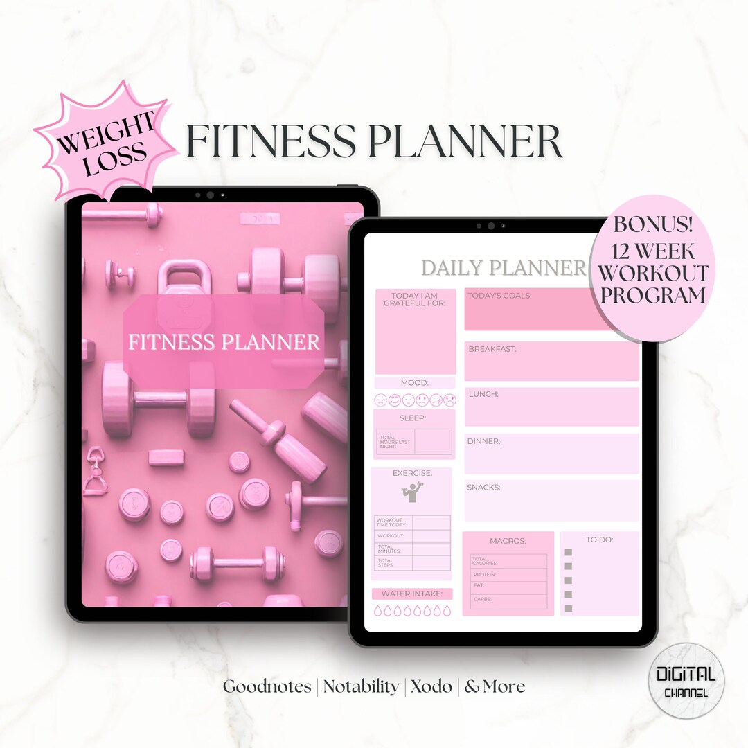 Fitness Planner, Wellness Journal, Workout Planner, Weight Loss Tracker ...