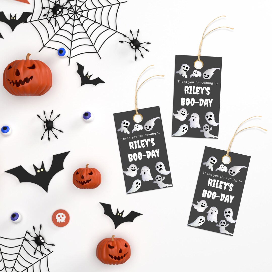 Halloween Favor Tags Template Thank You Gift Tag Happy - Etsy