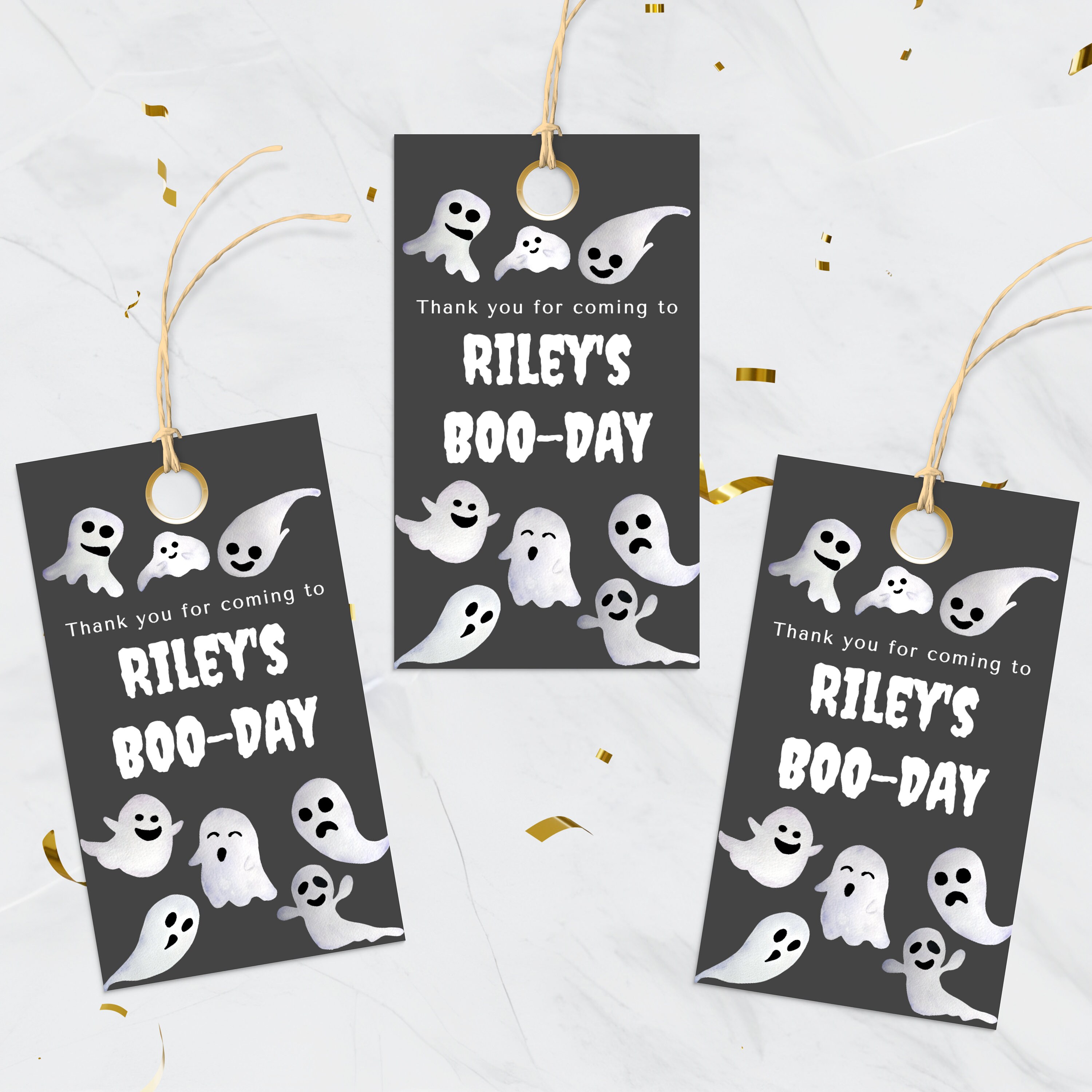 Halloween Favor Tags Template Thank You Gift Tag Happy - Etsy