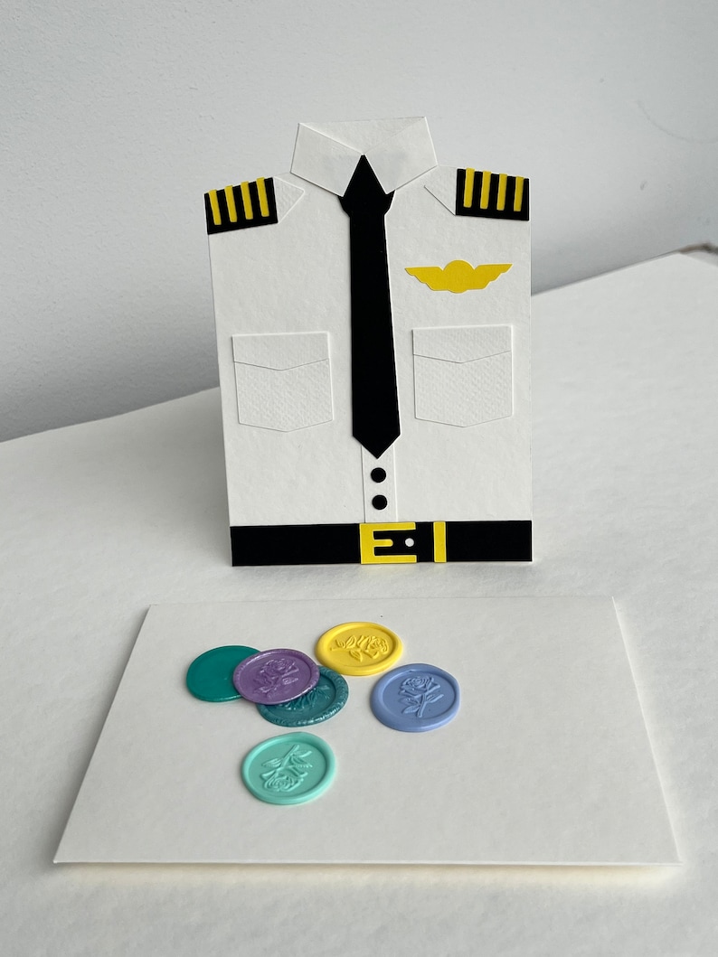 Handmade Pilot Uniform Card for Aviation Enthusiasts, Unique Pilot ...
