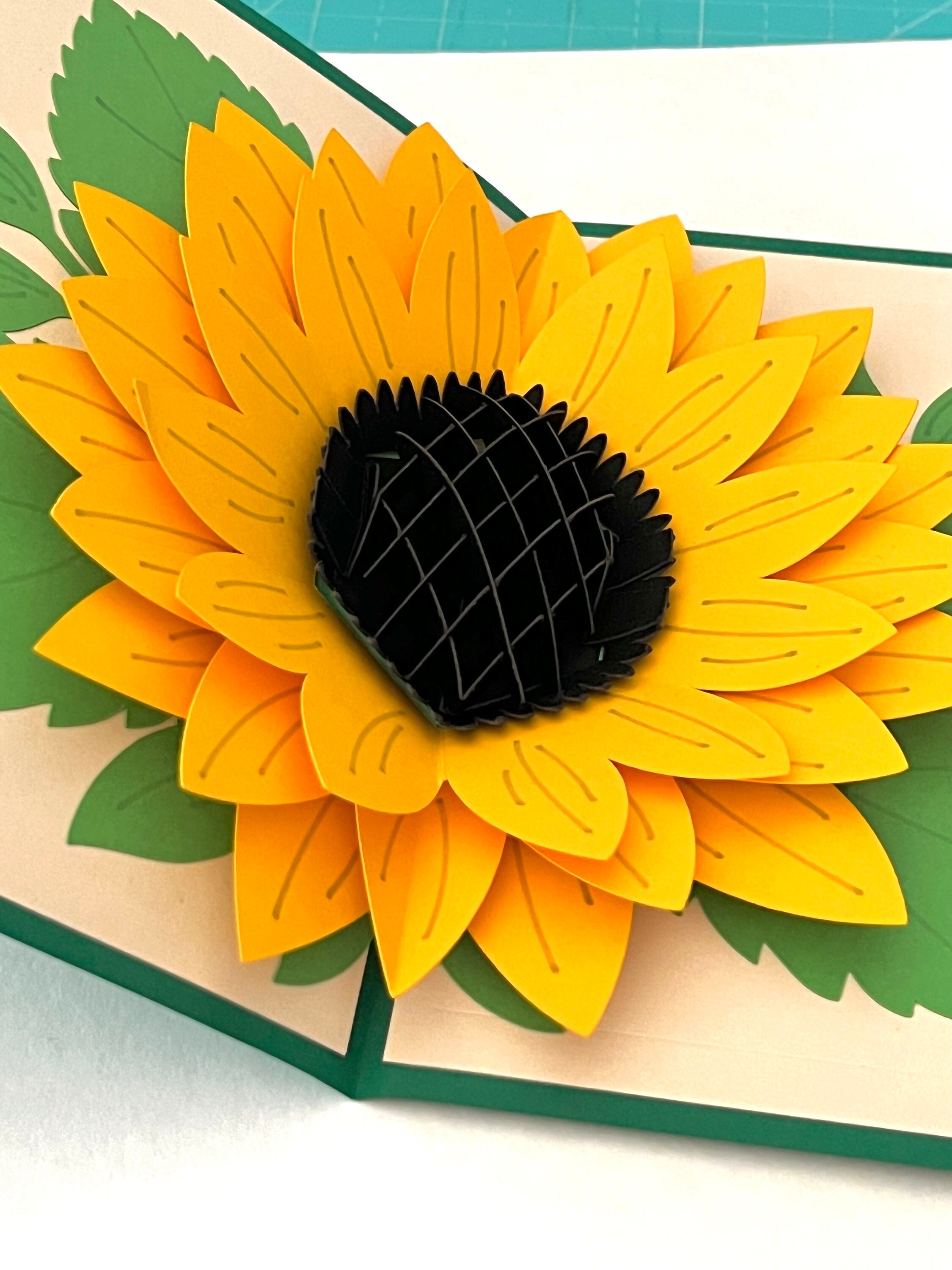 Sunflower Pop-up Card, Mother’s Day Card, 3D Card for Birthday - Etsy
