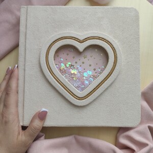 Personalized Wedding Album With Heart, Suede Photo Album, Family Photo ...