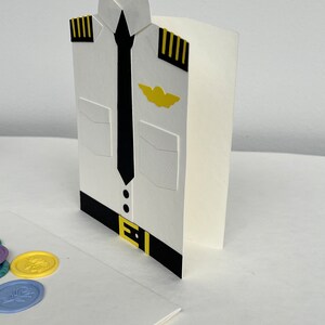 Handmade Pilot Uniform Card for Aviation Enthusiasts, Unique Pilot ...