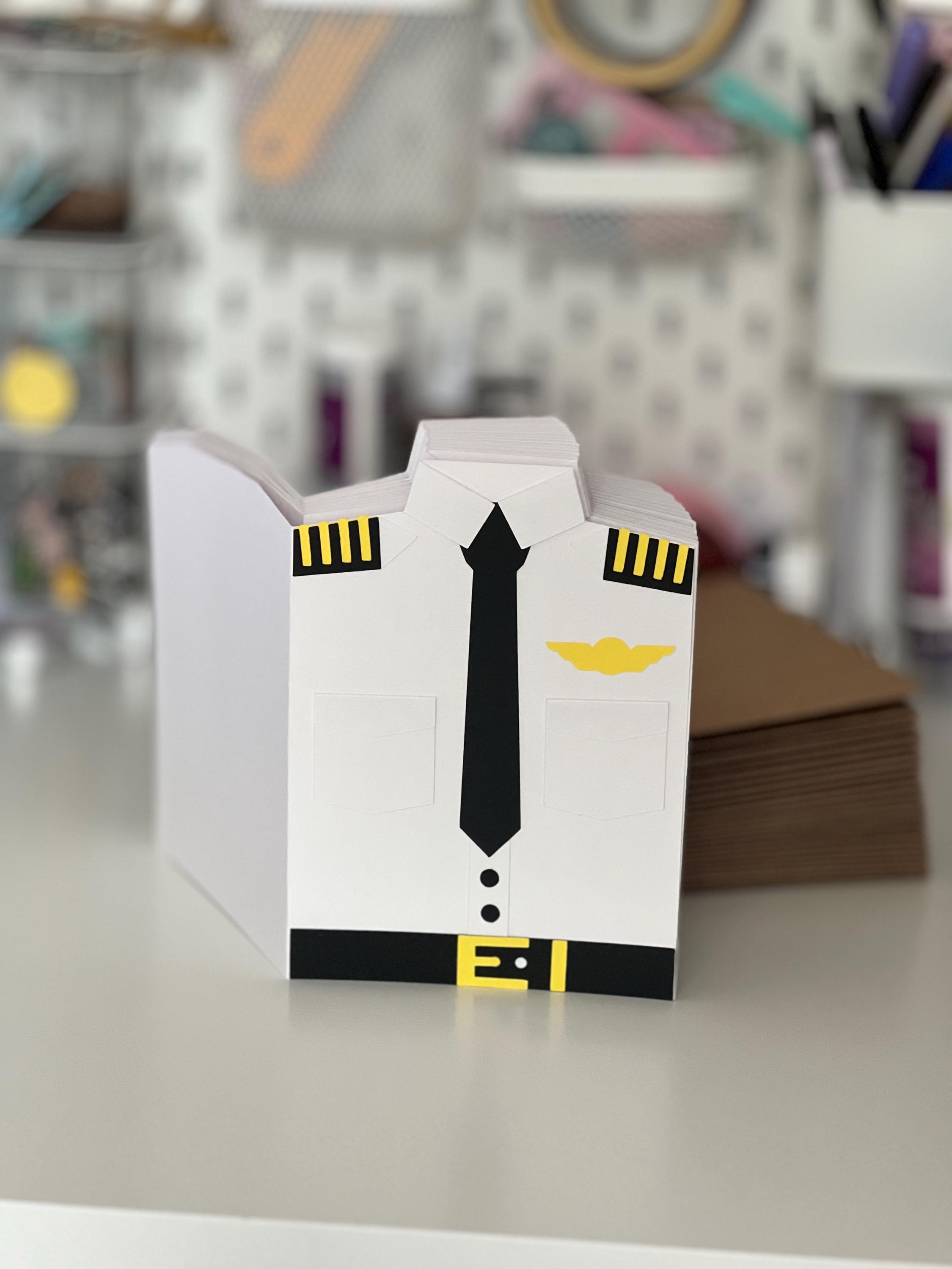 Handmade Pilot Uniform Card for Aviation Enthusiasts, Set of Postcards ...