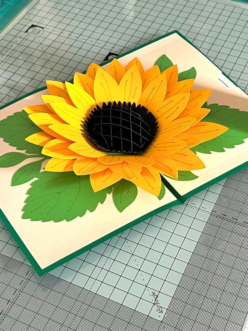Sunflower Pop-up Card, Mother’s Day Card, 3D Card for Birthday - Etsy