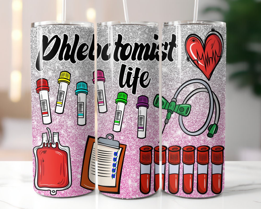 Phlebotomist Tumbler Wrap Png,phlebotomist Sublimation Designs,20 Oz ...