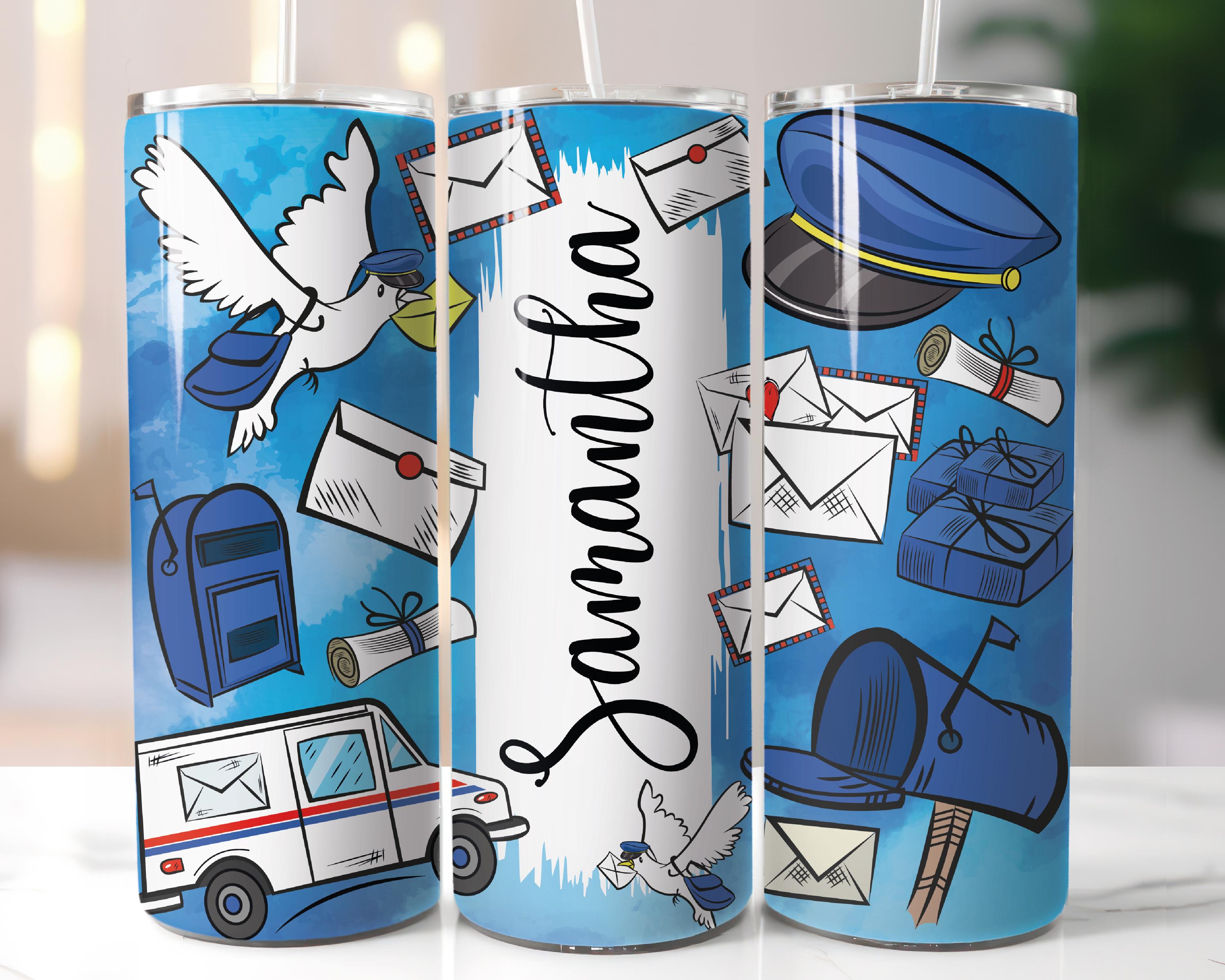 Postal Worker Tumbler Wrap Png Personalized Mail Carrier Personalized ...