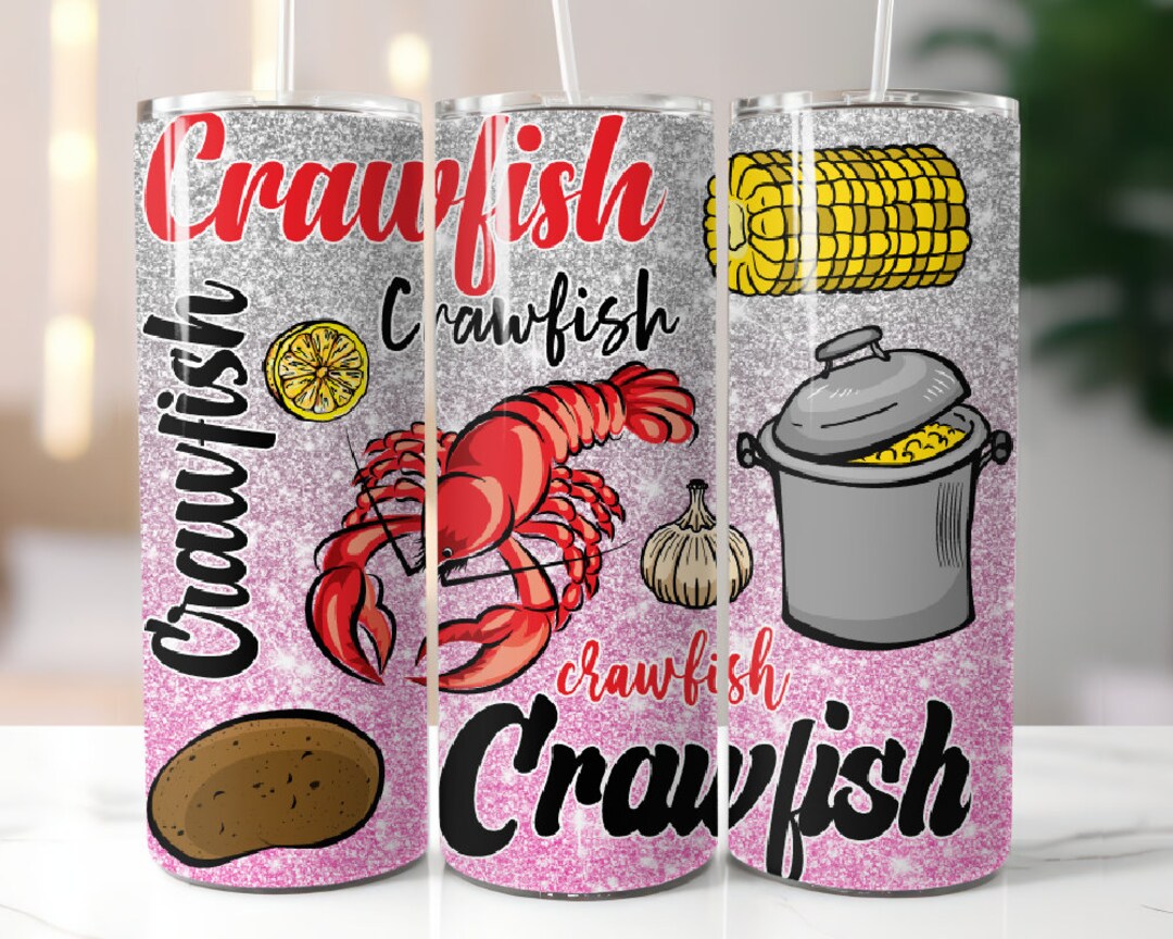 Crawfish Tumbler Wrap,crawfish Sublimation Designs,20 Oz Skinny Tumbler ...